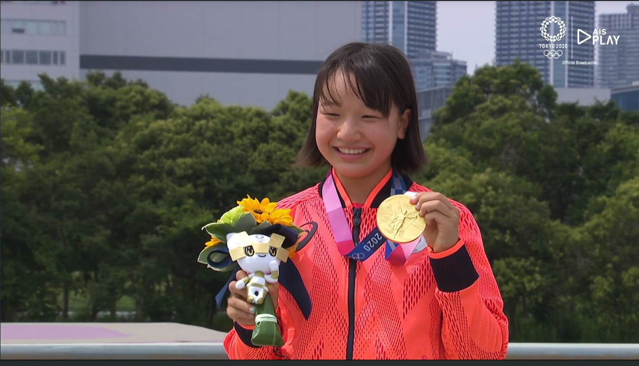 NISHIYA Momiji สาวน้อยวัย 13 ปี คว้าเหรียญทองโอลิมปิค สเก็ตบอร์ด