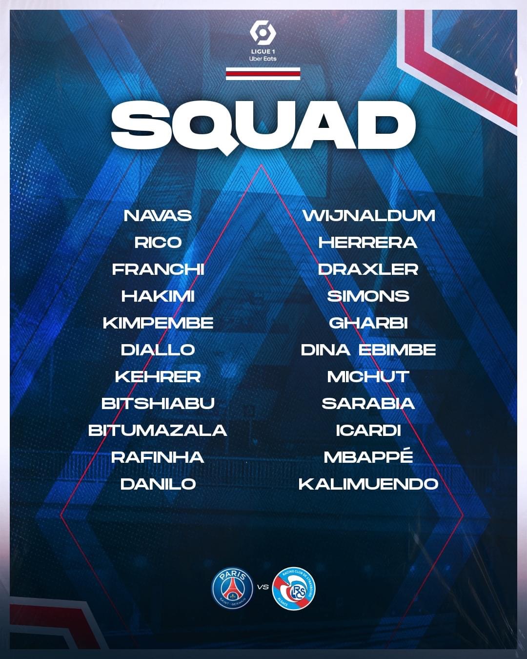 ไร้เงาเมส-มอส-ดอน! team sheet PSG VS Strarbourg มาแล้น