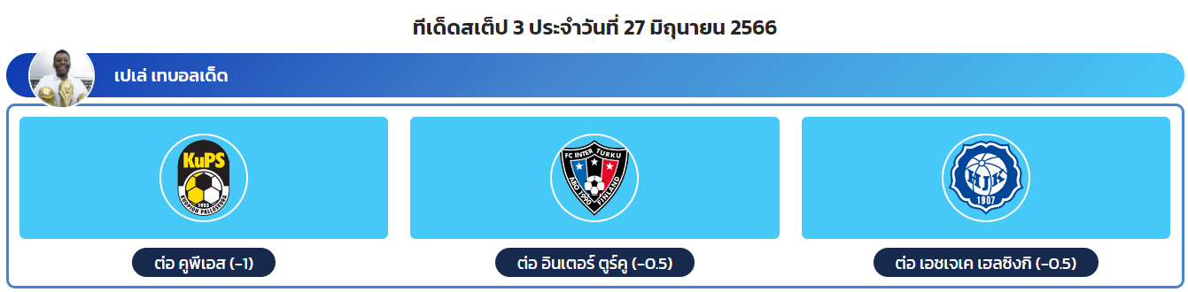 ทีเด็ดสเต็ป 3 ประจำวันที่ 27 มิถุนายน 2566