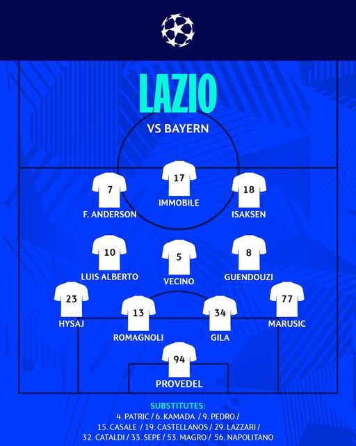 live UCL ลาซิโอ พบ บาเยิร์น มิวนิค 03.00 น.